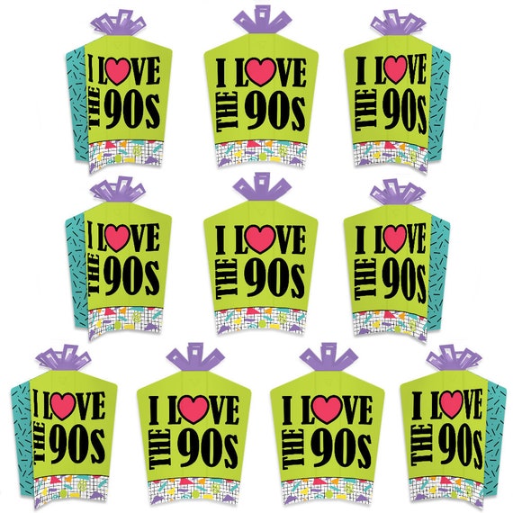 90’s Throwback - Table Decorations - 1990s Party Fold and Flare ...