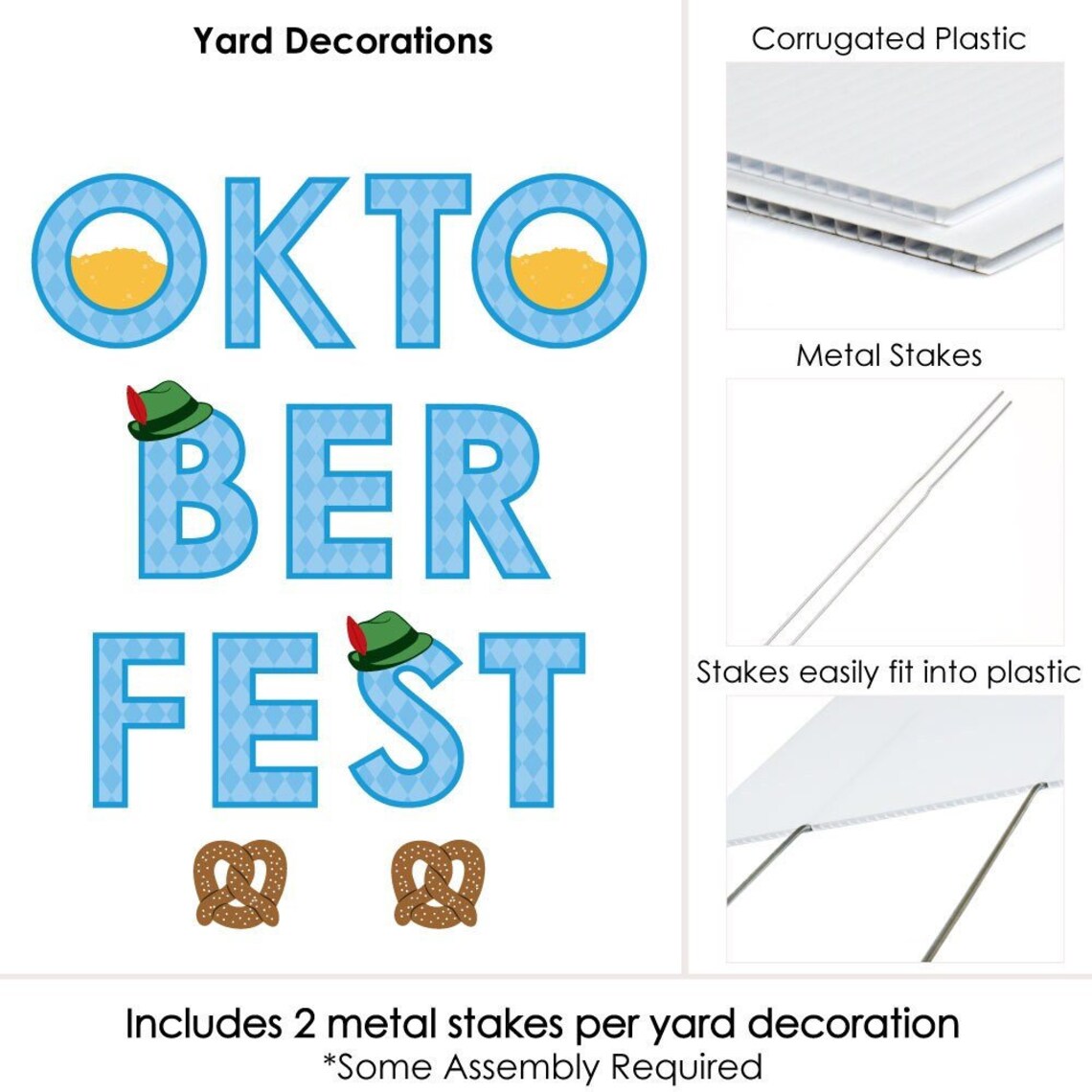 Oktoberfest Yard Sign Outdoor Lawn Decoration German Beer | Etsy