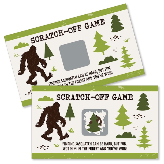 Sasquatch Crossing Bigfoot Party or Birthday Party Game | Etsy