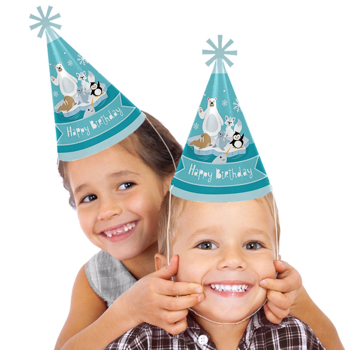 Arctic Polar Animals Cone Happy Birthday Party Hats for Kids - Etsy