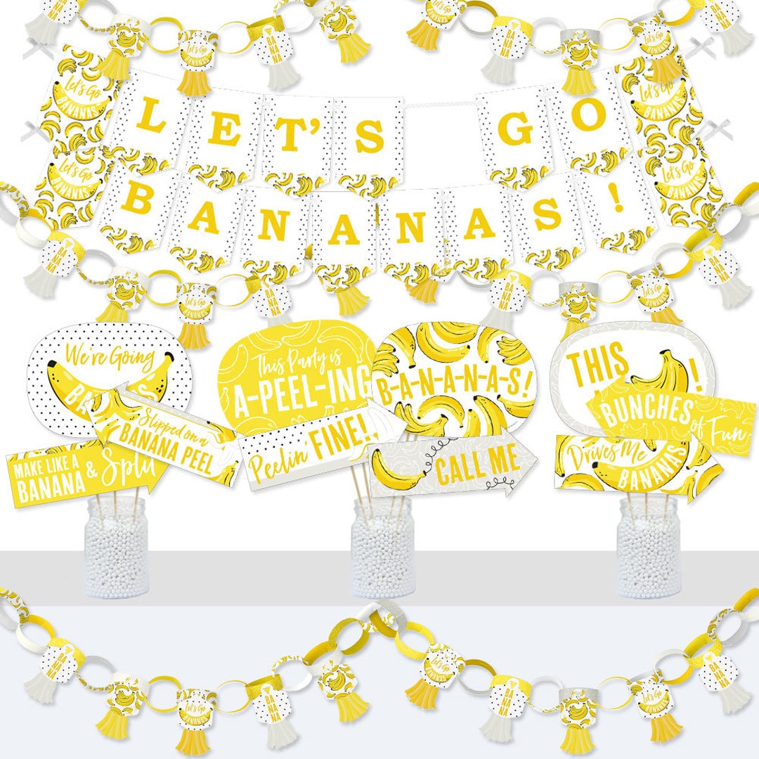 Lets Go Bananas Banner and Photo Booth Decorations - Etsy
