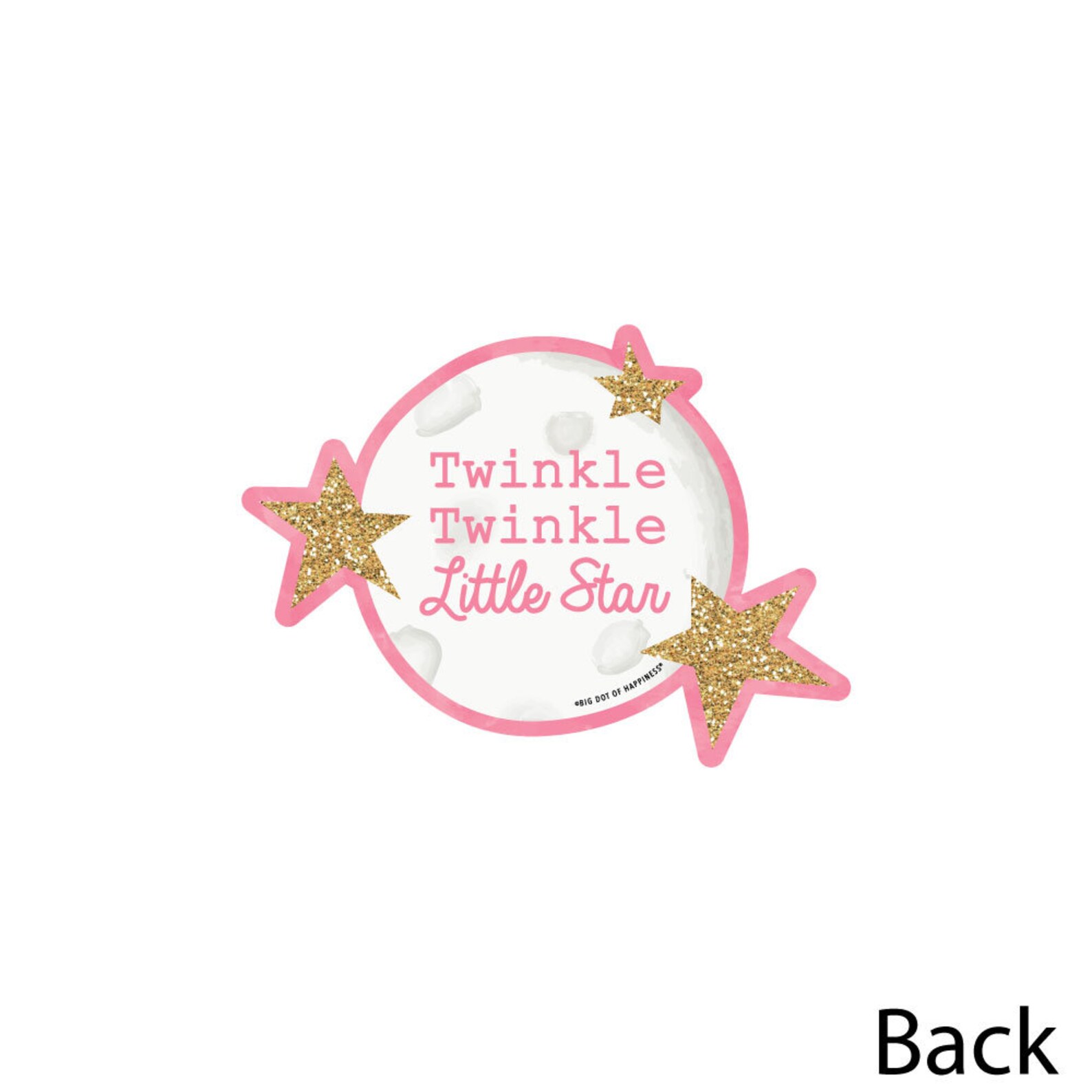 Pink Twinkle Twinkle Little Star DIY Party Essentials Moon | Etsy