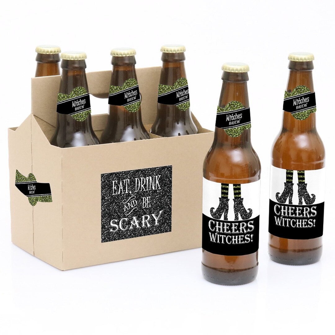 Halloween Beer Labels Funny Halloween Gifts 6 Beer Bottle - Etsy