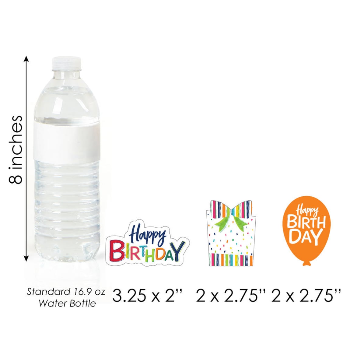 Small Cheerful Happy Birthday DIY Shaped Paper Cut Outs - Etsy