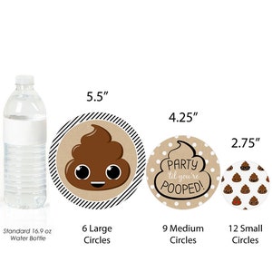 Party 'til You're Pooped - Giant Circle Confetti - Poop Emoji Birthday ...