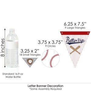Batter up - Baseball - Baby Shower Letter Banner Decoration - 36 Banner ...