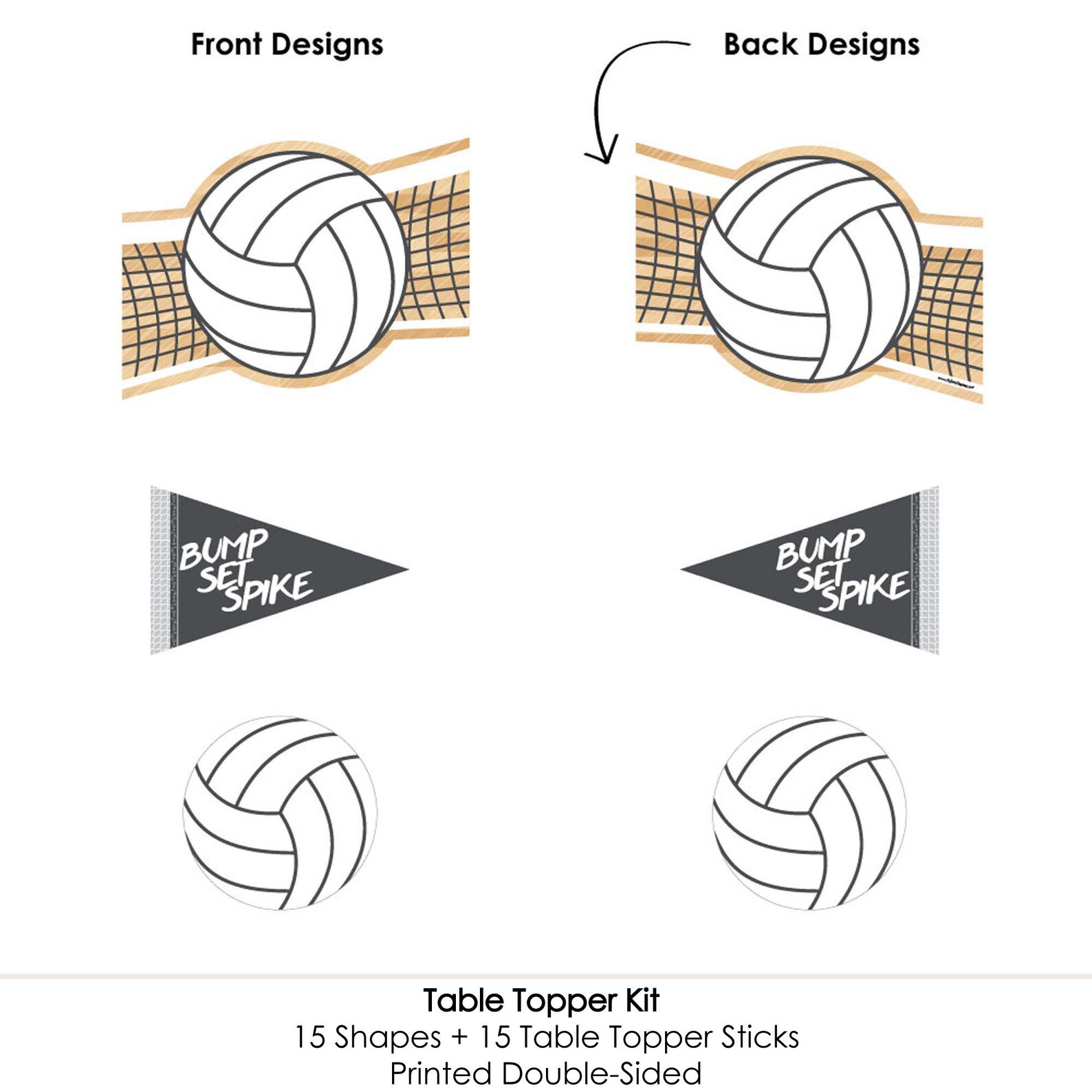 Bump Set Spike Volleyball Centerpiece Sticks - Etsy