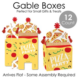 Pizza Party Time - Treat Box Party Favors - Baby Shower or Birthday ...