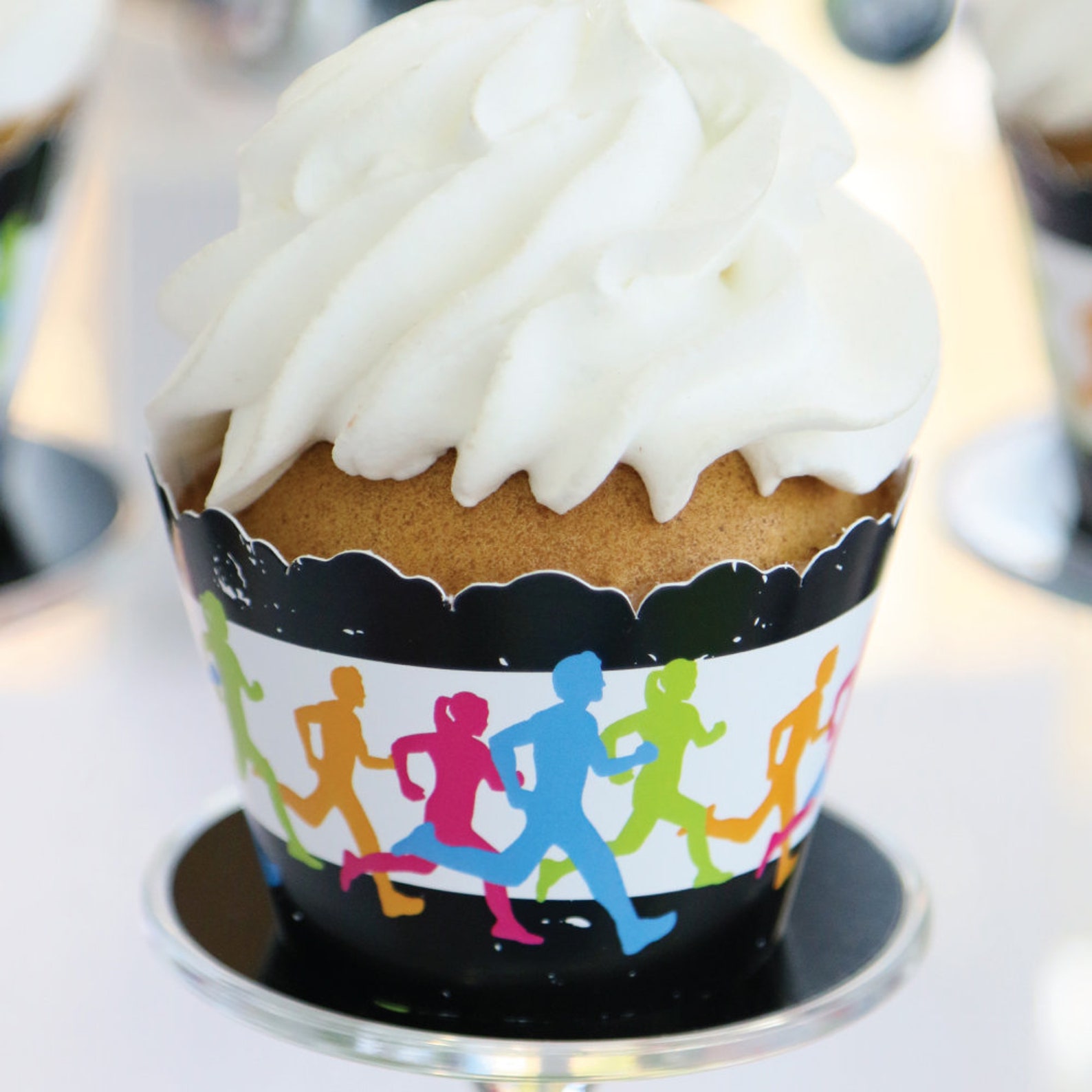 Set the Pace Running Cupcake Wrappers Track Party - Etsy