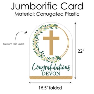 Elegant Cross Religious Congratulations Giant Greeting Card - Etsy