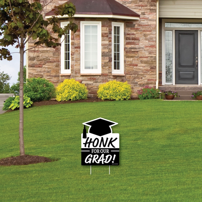 Honk for Our Graduate - Outdoor Lawn Sign - Graduation Party Yard Sign ...