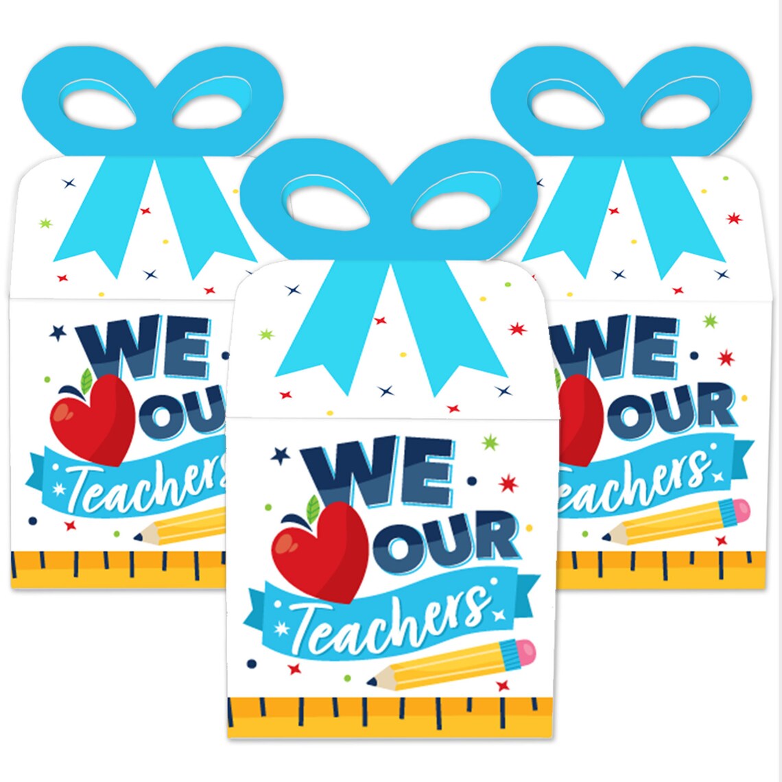 Thank You Teachers Square Favor Gift Boxes Teacher - Etsy
