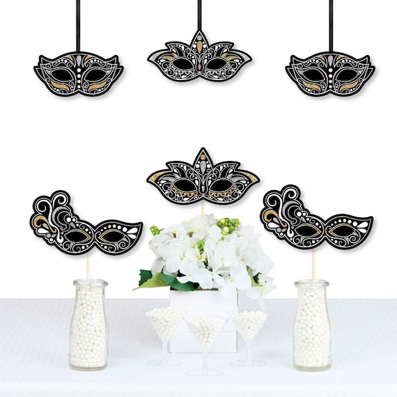 Masquerade - Decorations DIY Venetian Mask Party Essentials - Set of 20 ...