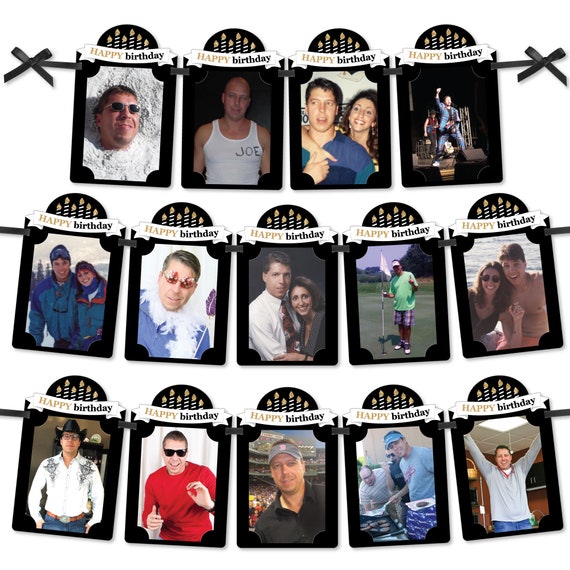 Adult Happy Birthday - Gold - DIY Birthday Party Decor - Picture ...