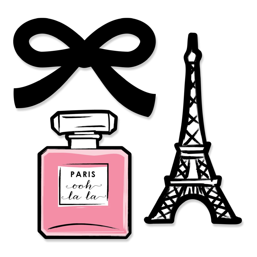 24 Pc. Small Paris DIY Shaped Paper Cut Outs - Baby Shower or Birthday ...