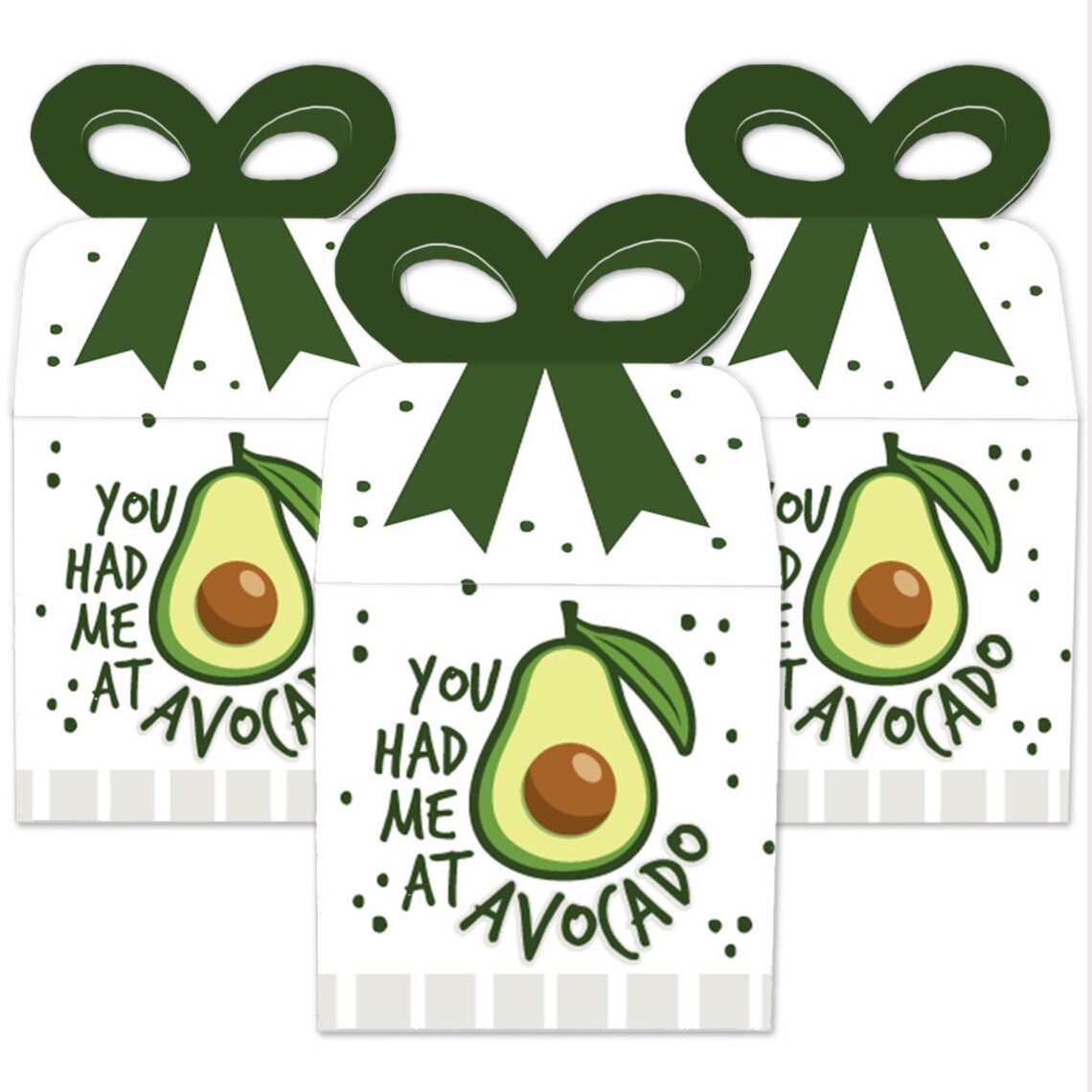 Hello Avocado Square Favor Gift Boxes Fiesta Party Bow - Etsy