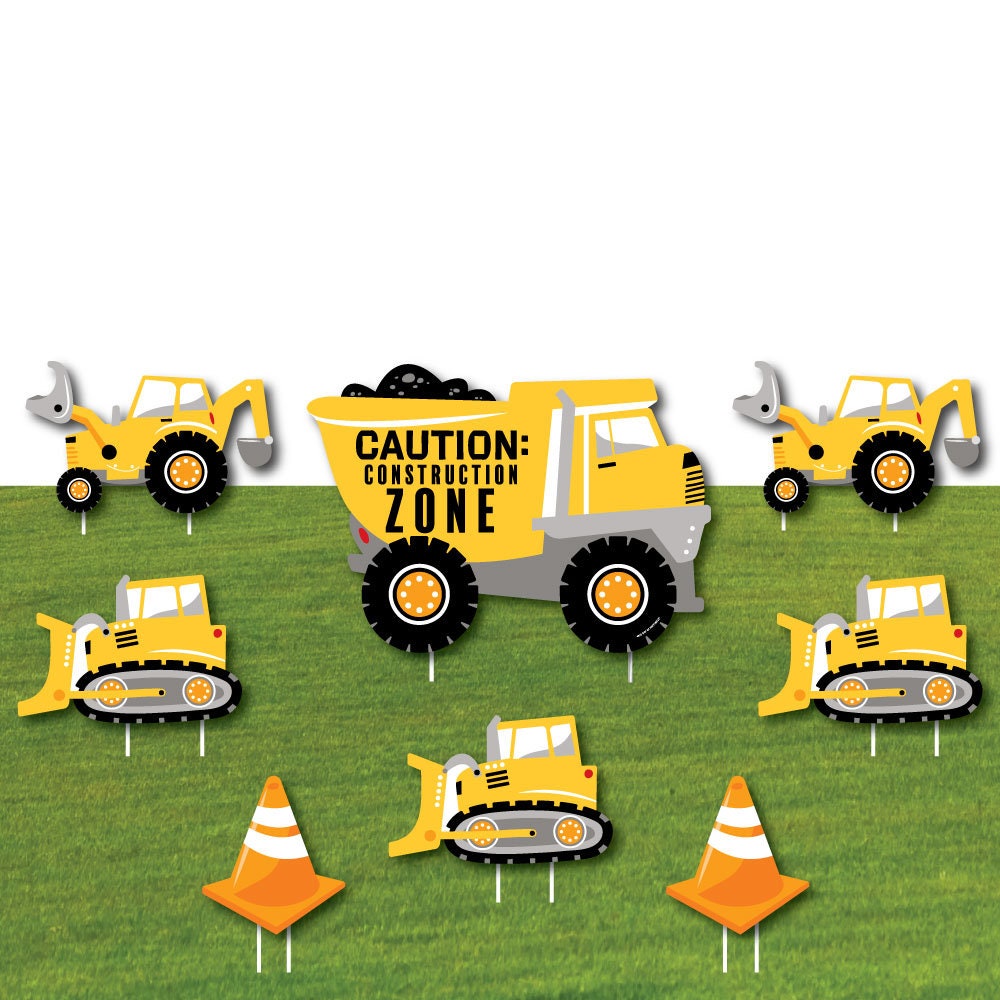 Dig It Construction Party Zone Yard Sign and Outdoor Lawn | Etsy