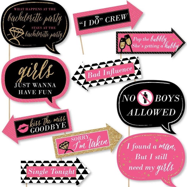Girls Night Out Photo Booth Props - Etsy