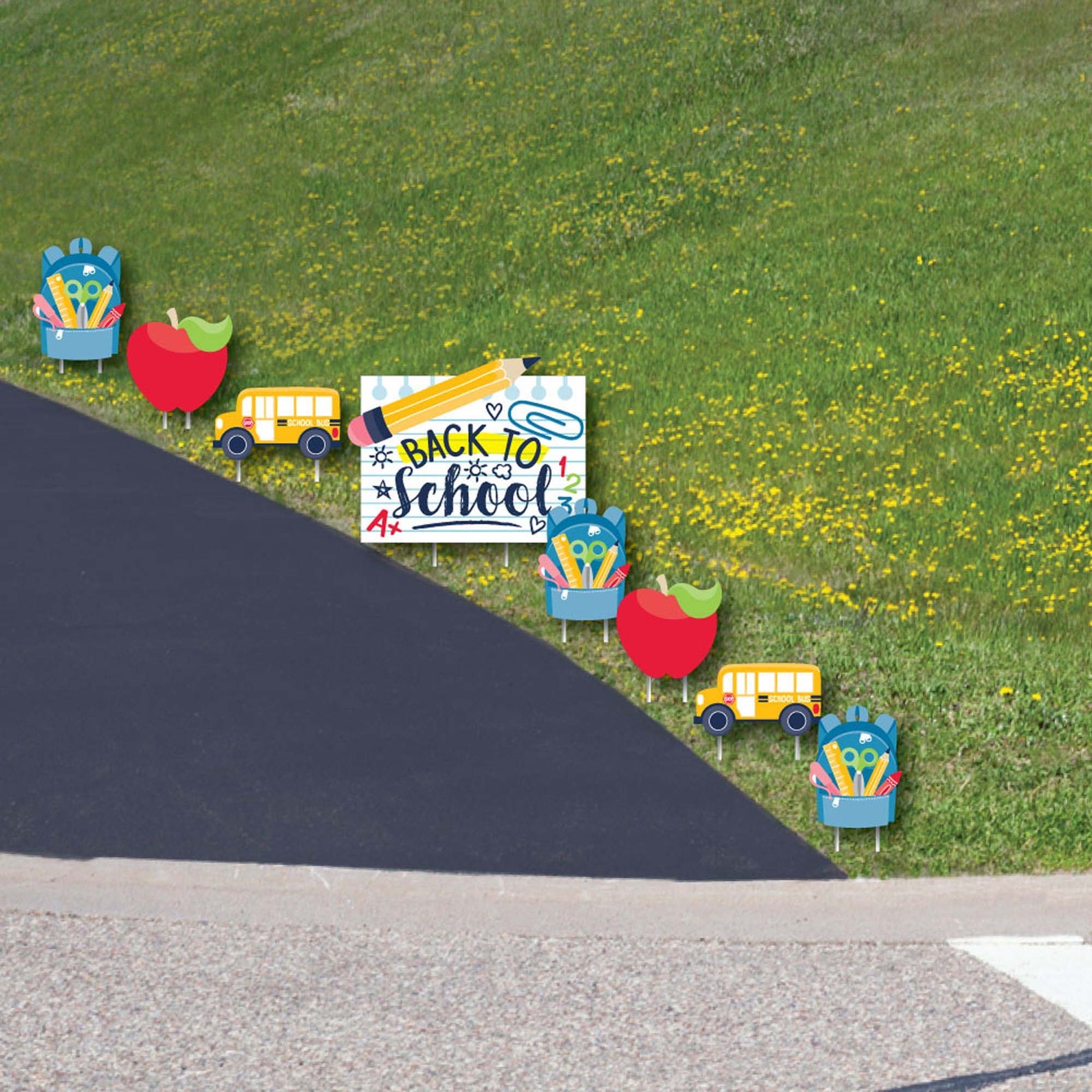 Back to School Yard Sign and Outdoor Lawn Decorations - Etsy