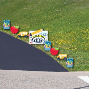Back to School - Yard Sign and Outdoor Lawn Decorations - First Day of ...