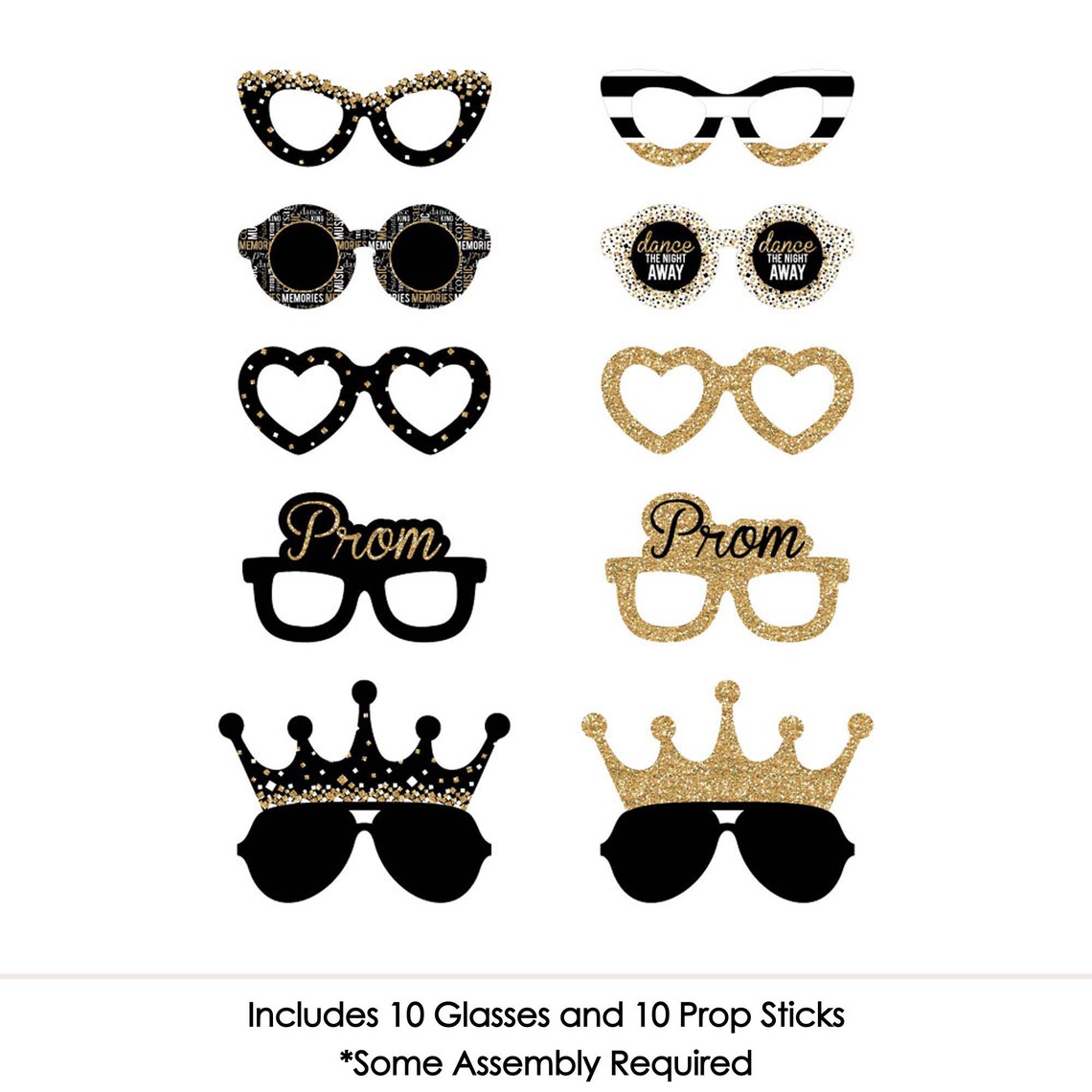 Prom Prom Night Party Glasses Photo Booth Prop Accessories - Etsy