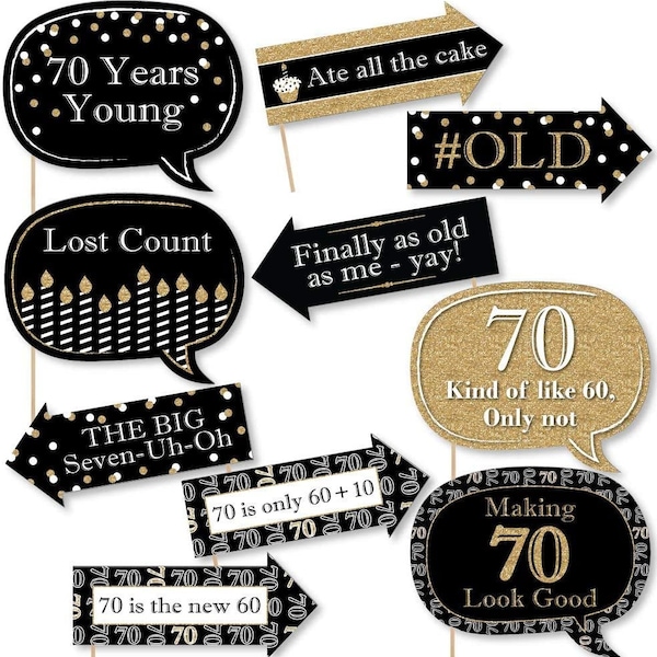 70th Birthday Props - Etsy