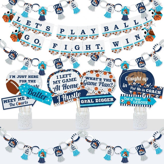 Go, Fight, Win - Sports - Banner and Photo Booth Decorations - Baby ...