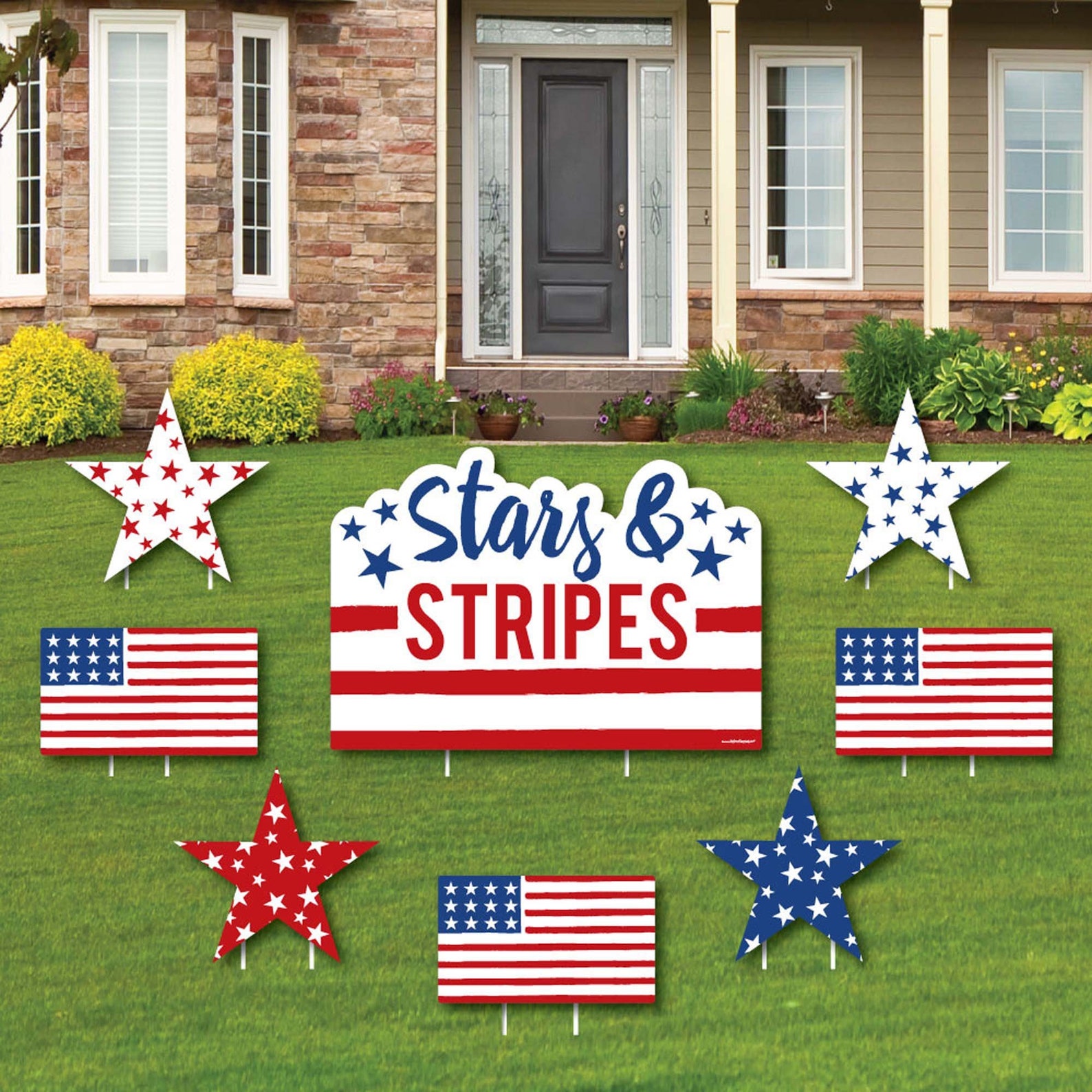 Stars and Stripes Yard Sign and Outdoor Lawn Decorations - Etsy