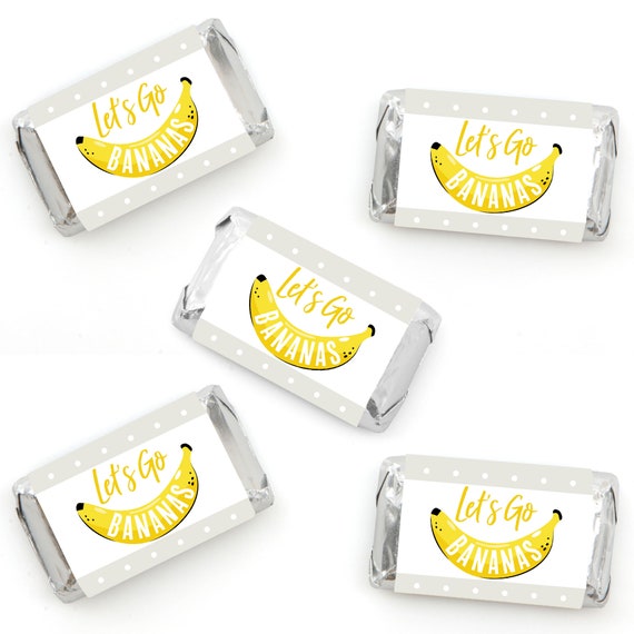 Let’s Go Bananas - Mini Candy Bar Wrapper Stickers - Tropical Party ...