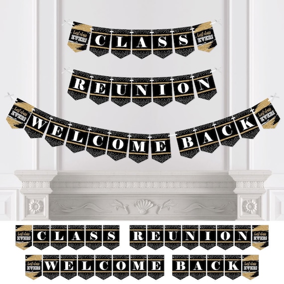 Reunited - School Class Reunion Party Bunting Banner - Party ...