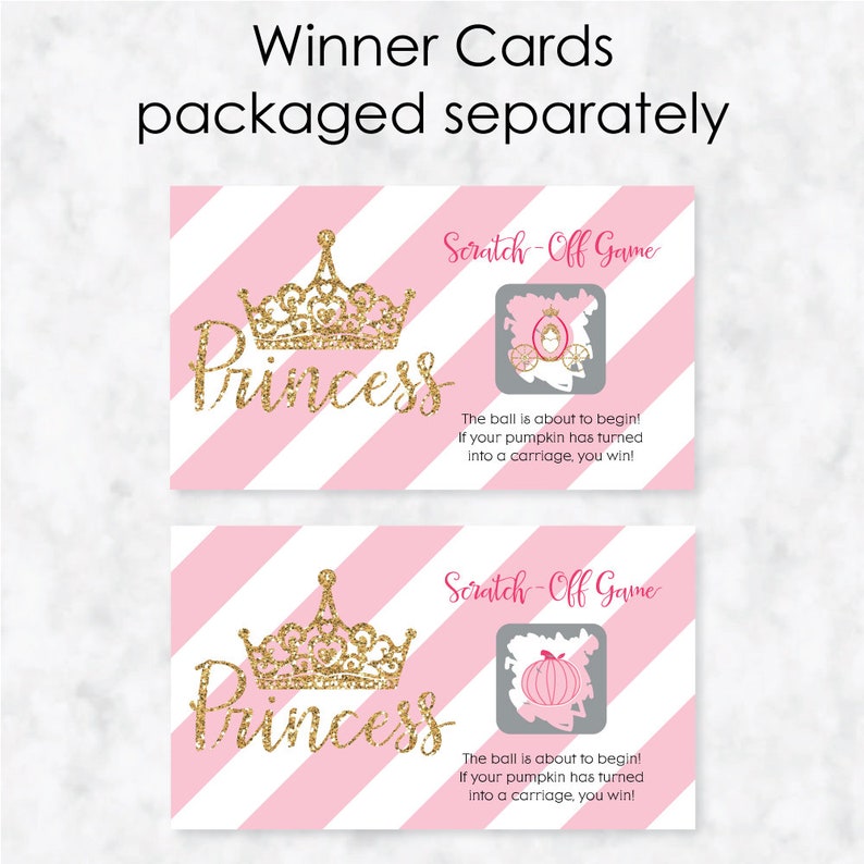 Little Princess Crown - Scratch off Game - Pink & Gold Princess Baby ...