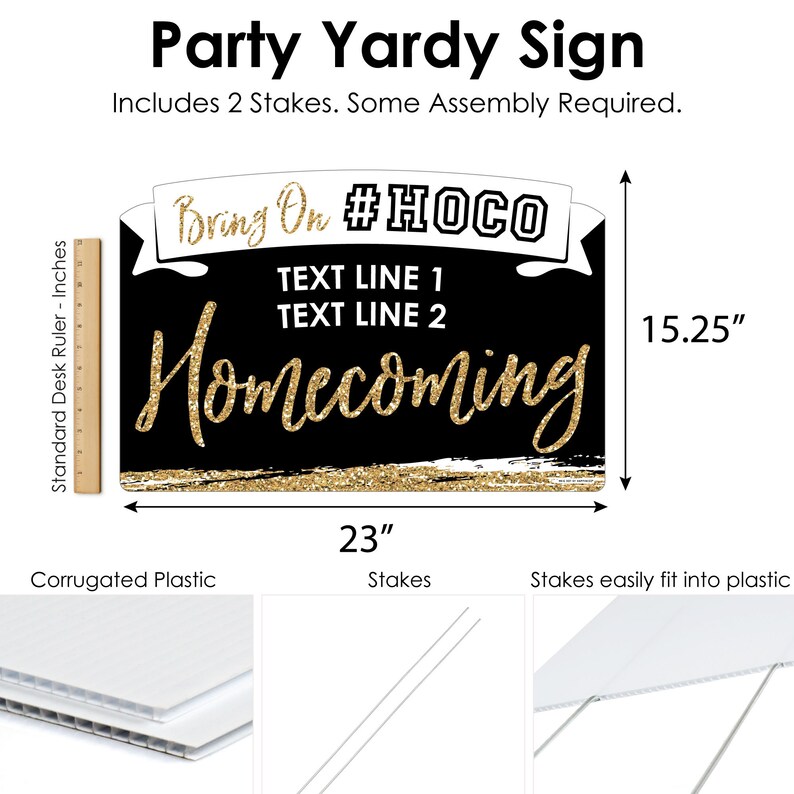HOCO Dance Homecoming Yard Sign Lawn Decorations - Etsy