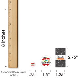 Teacher Retirement - Mini Candy Bar Wrappers, Round Candy Stickers ...