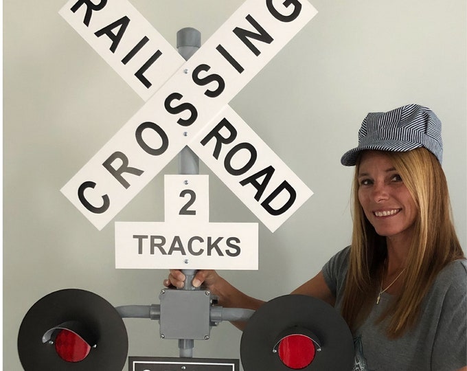 RAILROAD TRAIN CROSSING Signal Sign Kit With Flashing Led - Etsy