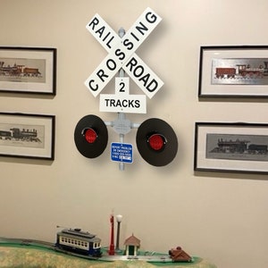 RAILROAD TRAIN CROSSING Signal Kit With Report Sign and Flashing Led ...