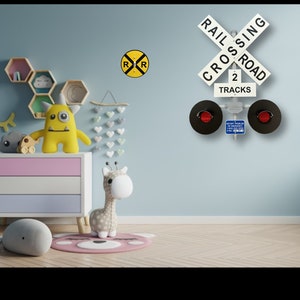 RAILROAD TRAIN CROSSING Signal Kit With Report Sign and Flashing Led ...