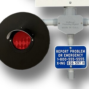 RAILROAD TRAIN CROSSING Signal Kit With Report Sign and Flashing Led ...