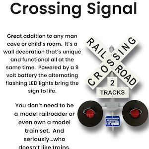 RAILROAD TRAIN CROSSING Signal Kit With Report Sign and Flashing Led ...