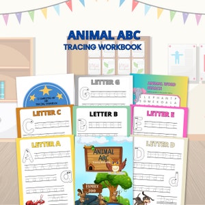 Printable Animal ABC Tracing Workbook | Kids' Animal Wordsearch ...