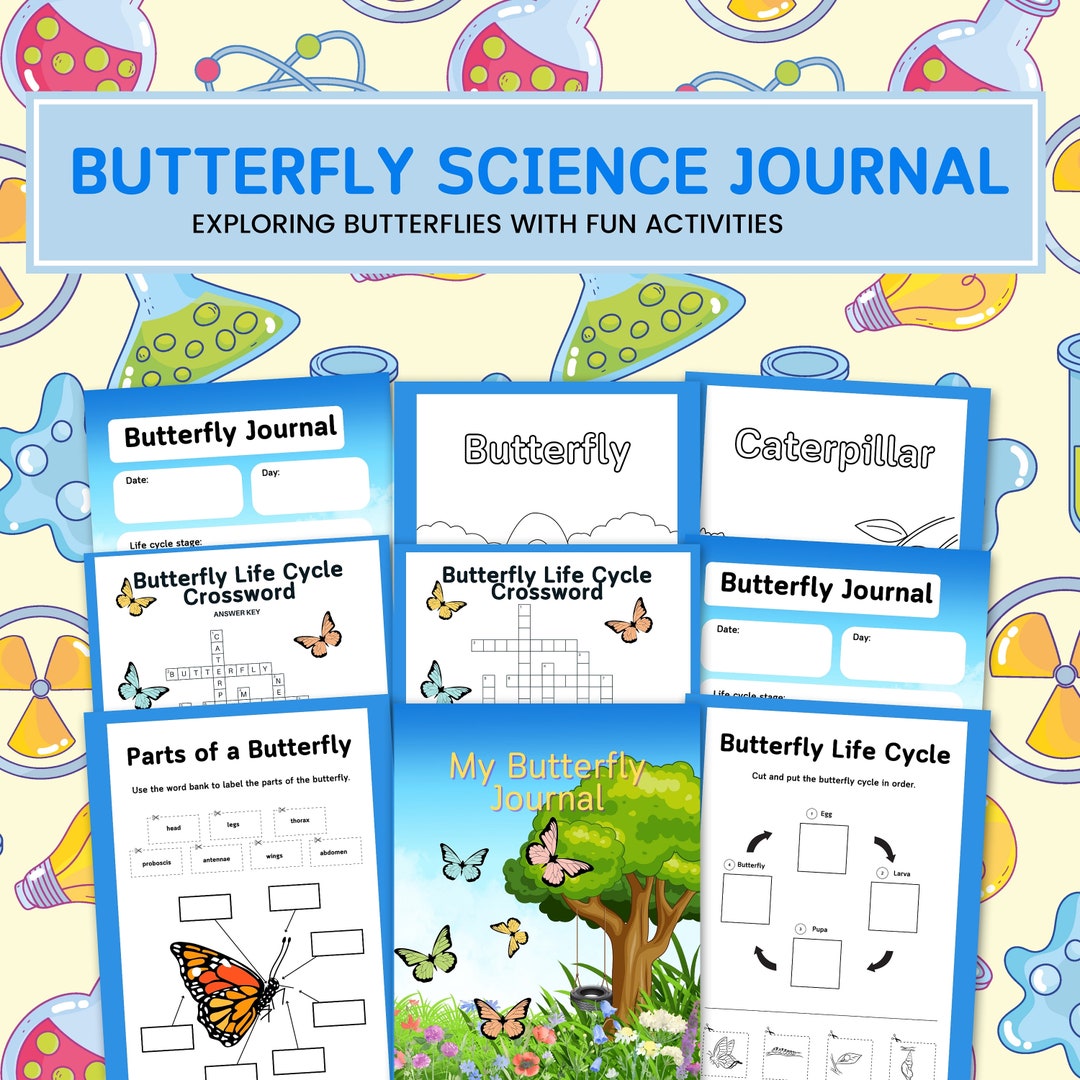Printable Butterfly Science Journal - Etsy