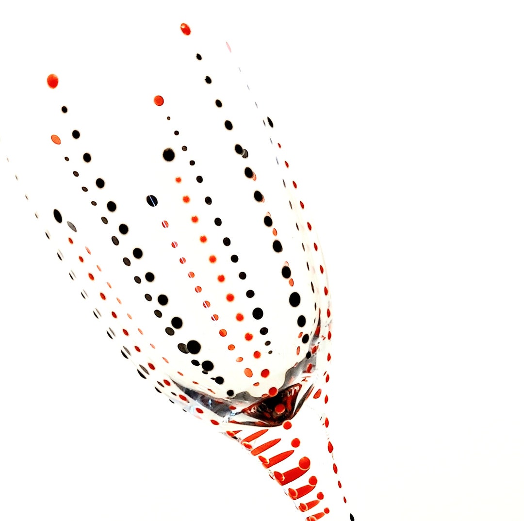 Tactile Hand Painted Decorated Prosecco Champagne Flute Glass 220ml ...