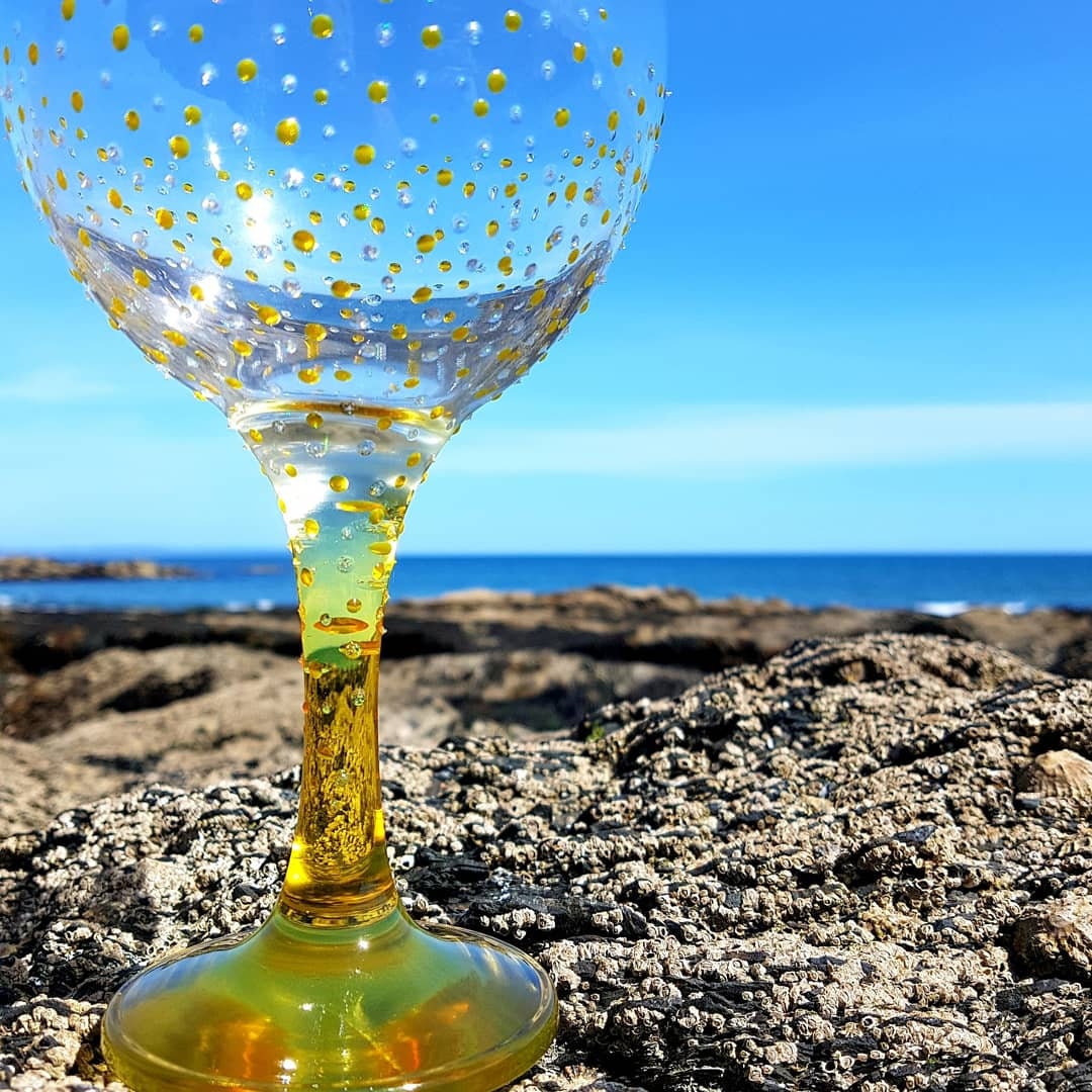 Hand Painted Decorated Large Balloon Gin Glass Wine Glass 645ml 'the ...
