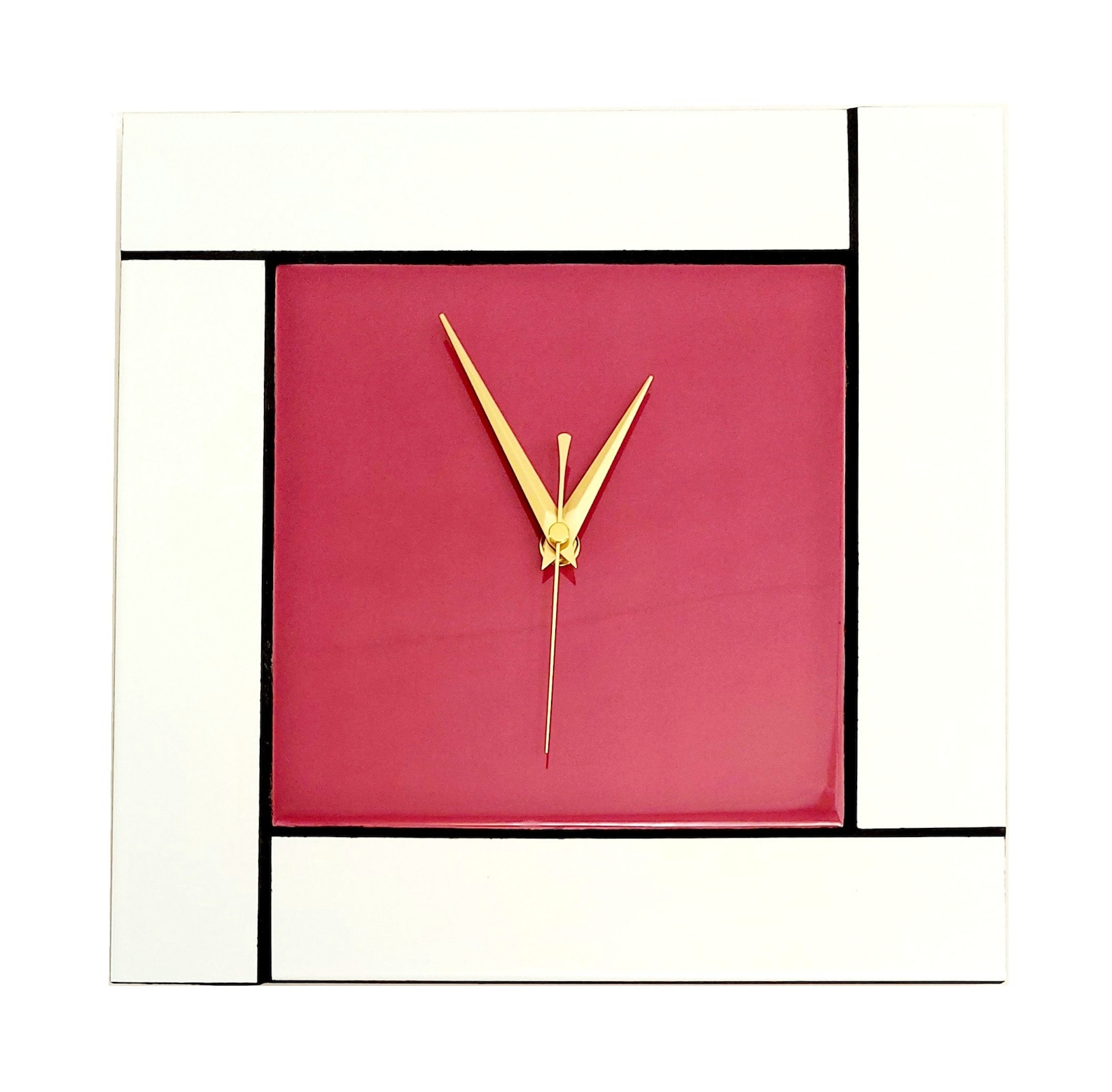 Handmade Modern Square Wall Clock Unique Clock in White & - Etsy UK