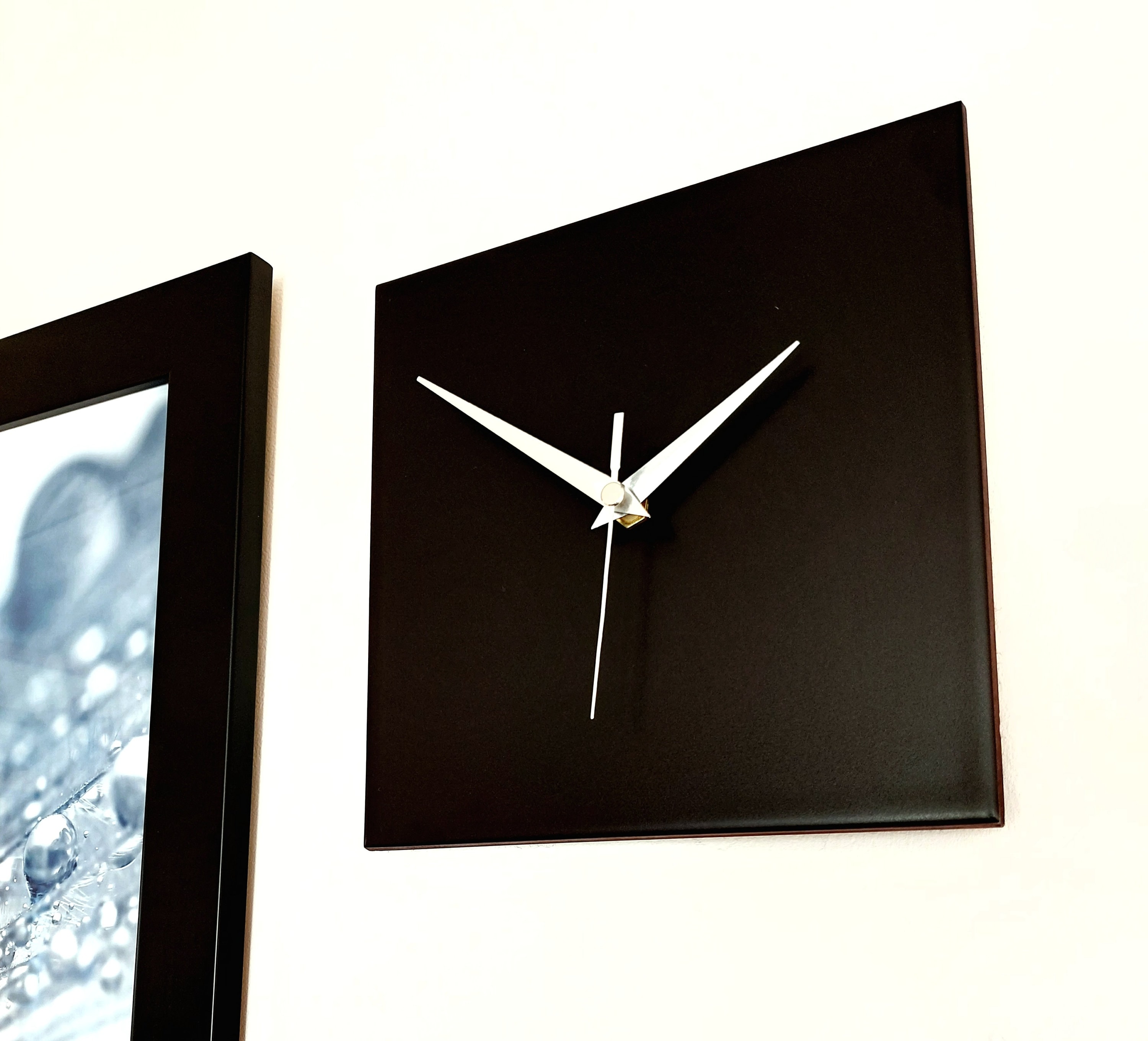 Modern Minimalist Black Square Wall Clock Contemporary Home | Etsy UK