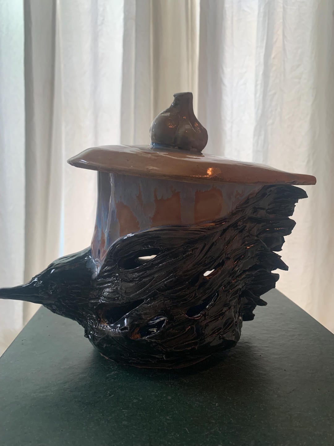 Ceramic Crow Handbuilt Garlic Pot - Etsy