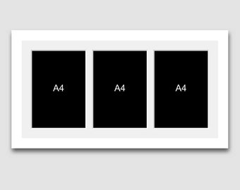 A4 Picture Frame to Hold 6 Photos in a Blace Wooden Frame | Etsy UK