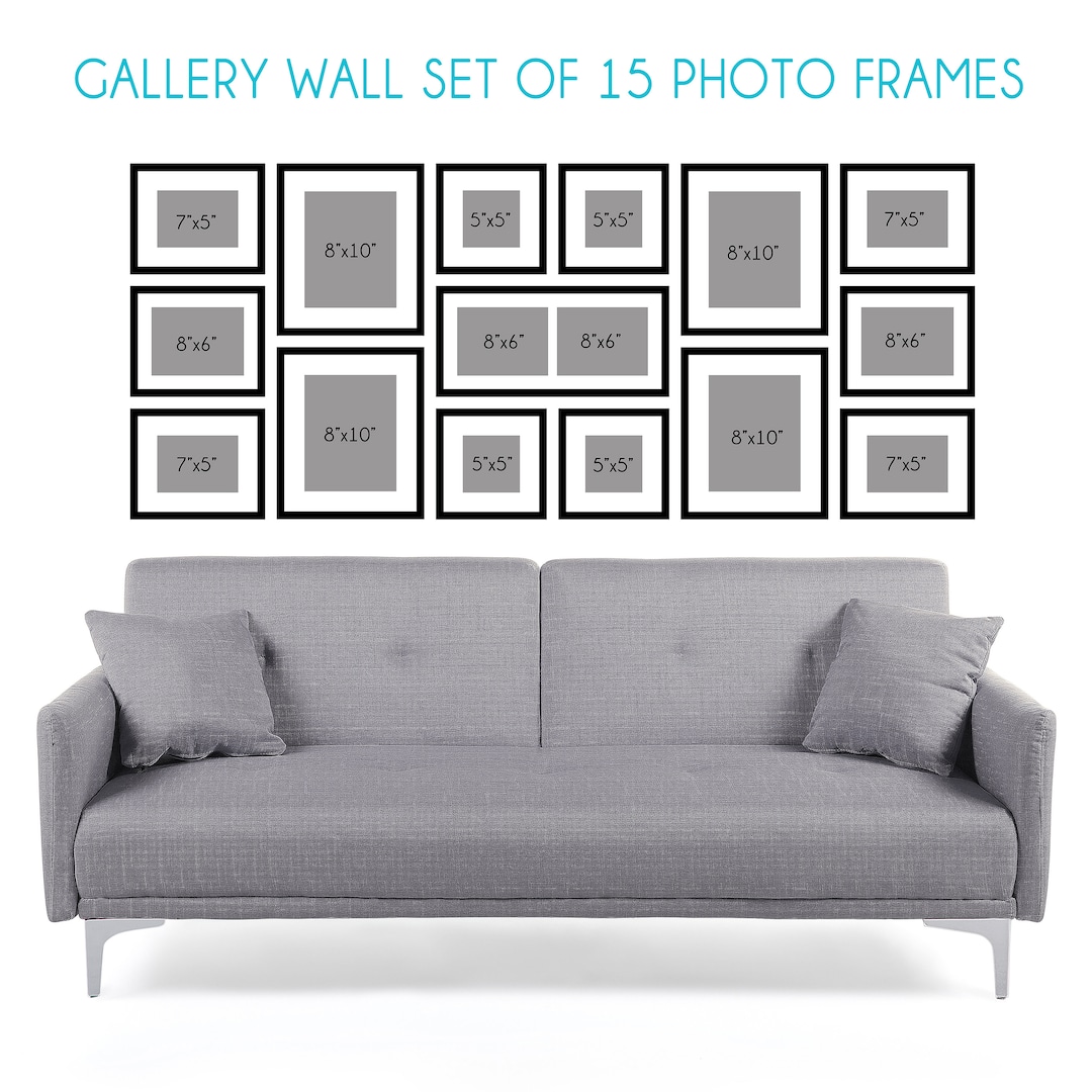 Photo Frame Set for Wall Gallery Wall Wooden Picture Frames Set of 15 ...