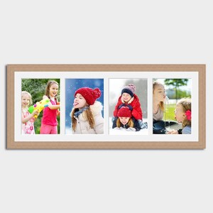 Multi Photo Picture Frames | Hold 4 A4 Certificates/photos | 30mm Oak ...