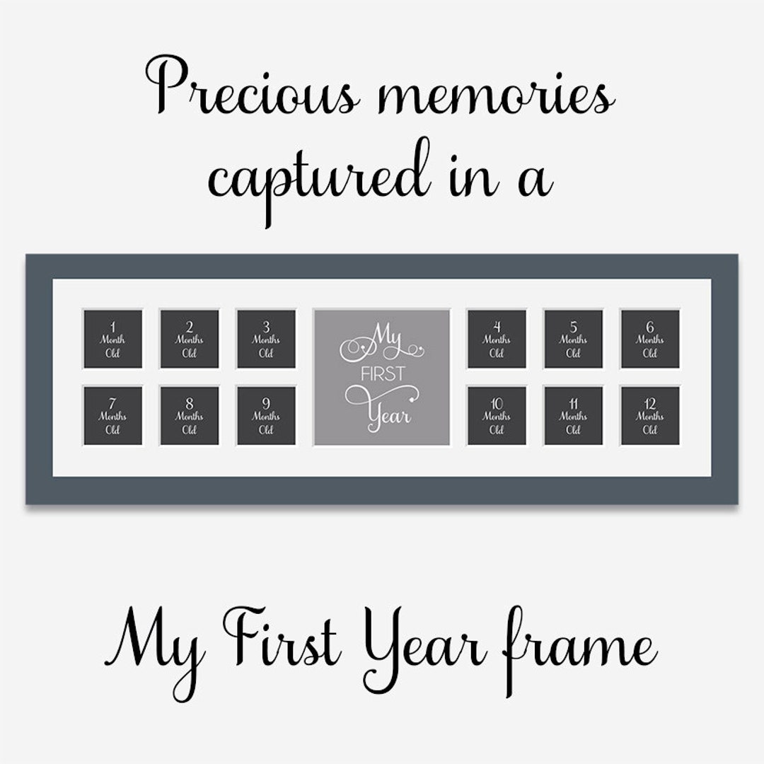 My First Year Multi Photo Picture Frame | Babies 1st Year in a 40mm ...
