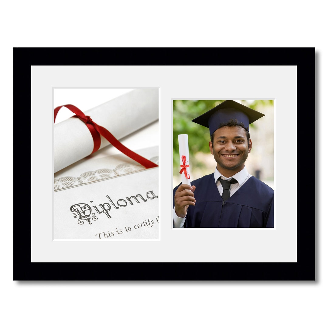 Graduation Certificate and Photo Frame - 2 Apertures for A4 and 8" X 10 ...